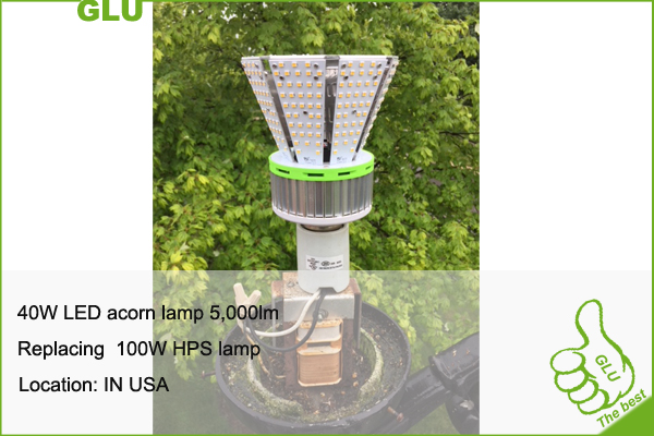 acorn post top retrofit LED lamp,HID retrofit LED lamps,garage canopy ...